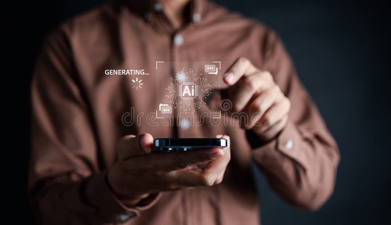 Businessman Using Chat Bot Intelligence Ai. Chat with AI Artificial ... Businessman Using Chat Bot Intelligence Ai. Chat with AI Artificial ...