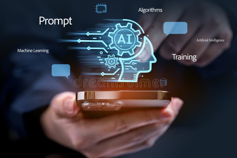 Businessman Using Chatbot on Smartphone with Artificial Intelligence ...