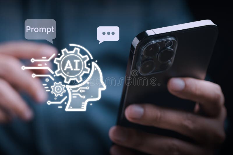 Businessman Using Chatbot on Smartphone with Artificial Intelligence ...