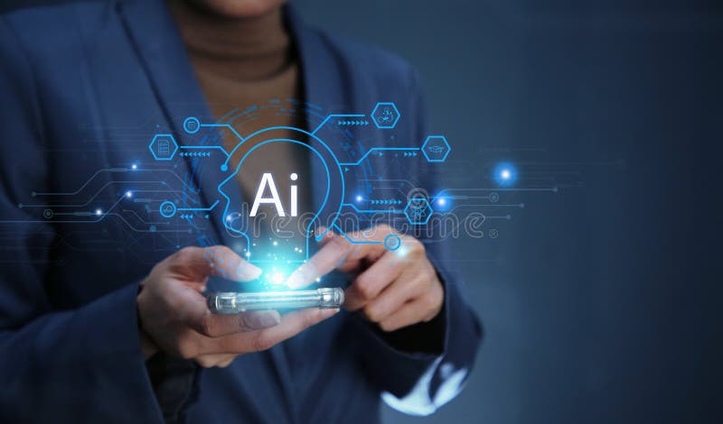 Businessman Using Chatbot in Smartphone Intelligence Ai.Chat GPT Chat ...