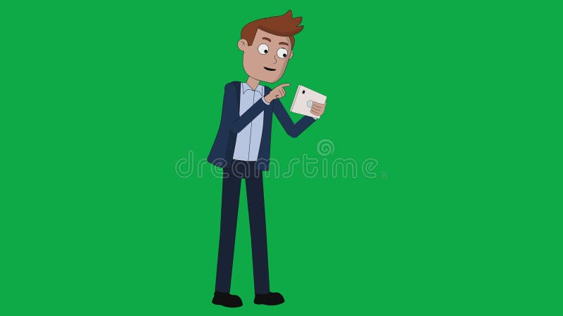 Businessman Using Checking His Phone Scrolling Tapping Stock Video ...