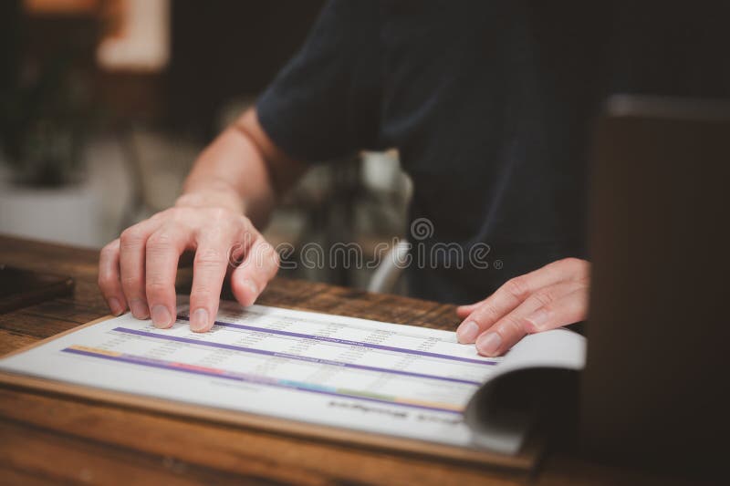 Businessman Using Clipboard and Document Data Chart in Concept of Data ...