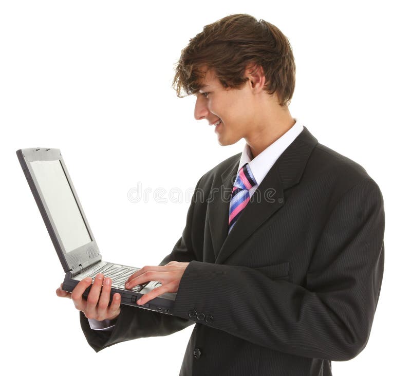 Businessman using computer stock photo. Image of laptop - 20641342 Businessman using computer stock photo. Image of laptop - 20641342