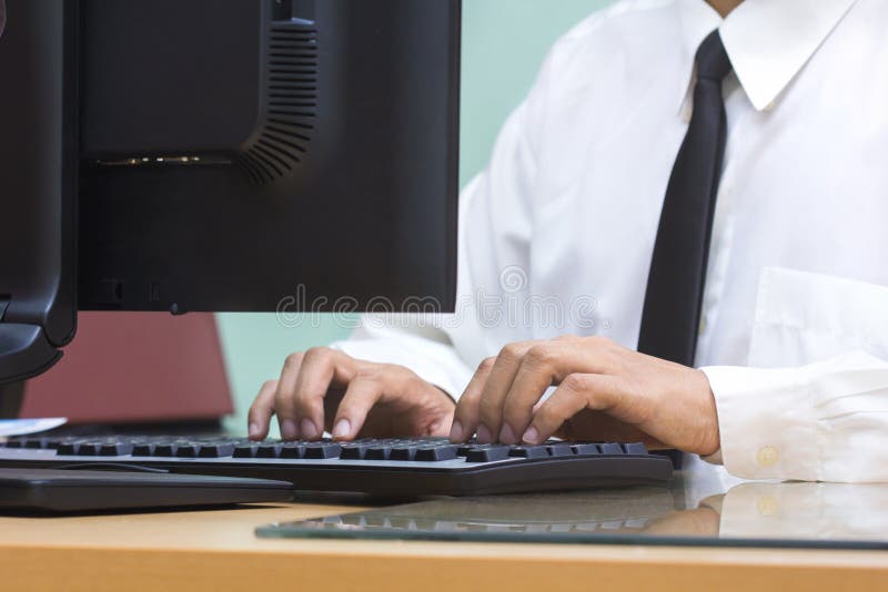 Businessman using computer stock photo. Image of office - 30465052