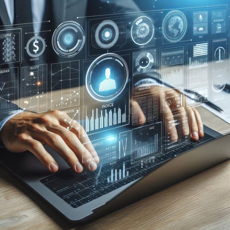 101 26. Businessman Using Data Visualization Tools on Stock ...