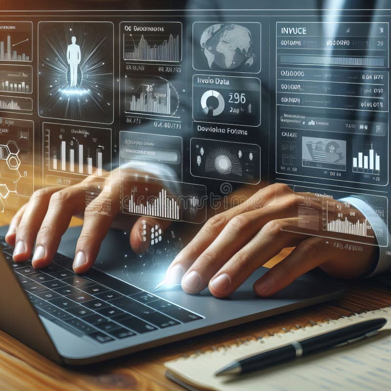 103 26. Businessman Using Data Visualization Tools on Stock ...