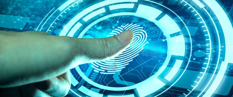 Authentication by Fingerprint Recognition. Biometric. Security System ...