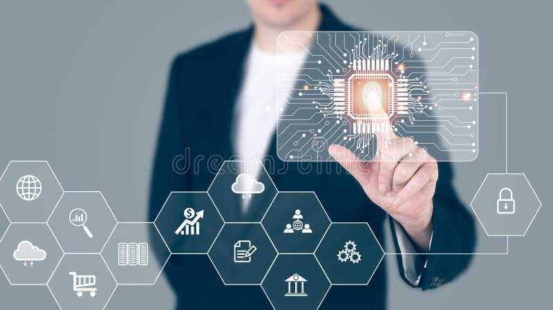 Men Use Computer Identification To Access Data, and Unlock Digital ...