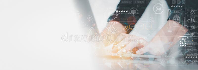 Businessman Using Laptop Computer,analytics Business Marketing ,digital ...