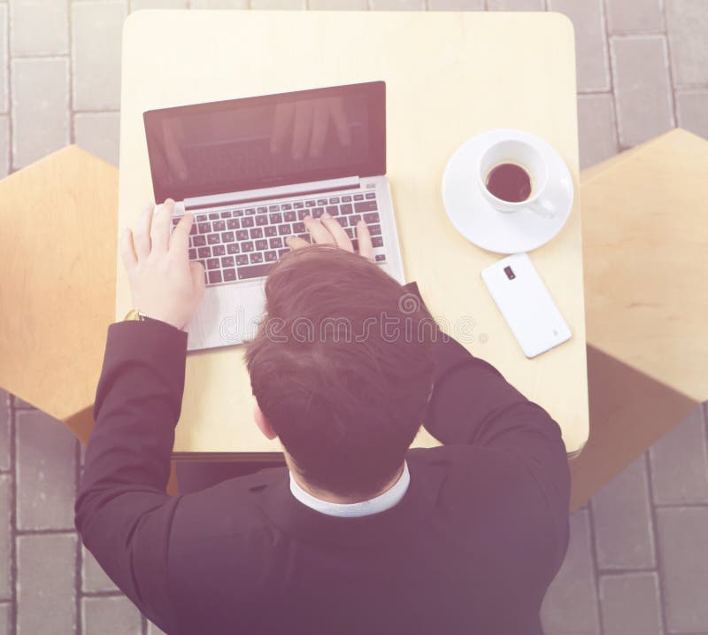 Businessman Using Laptop Computer Stock Image - Image of notebook ...