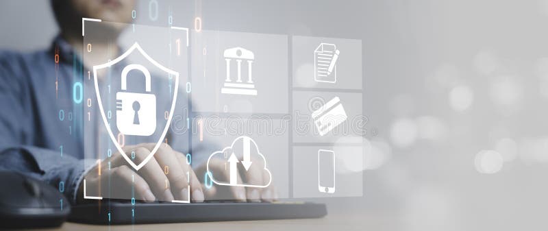 Businessman Using Laptop Input User Name Password To Internet Access