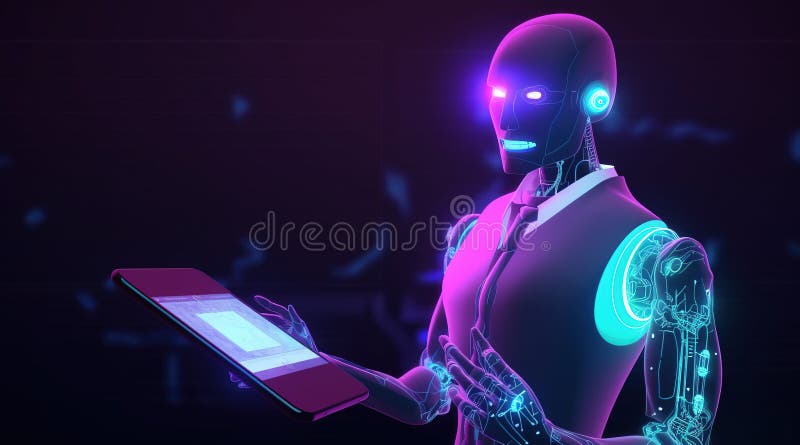 System Artificial Intelligence Chatbot, Businessman Using Laptop or ...