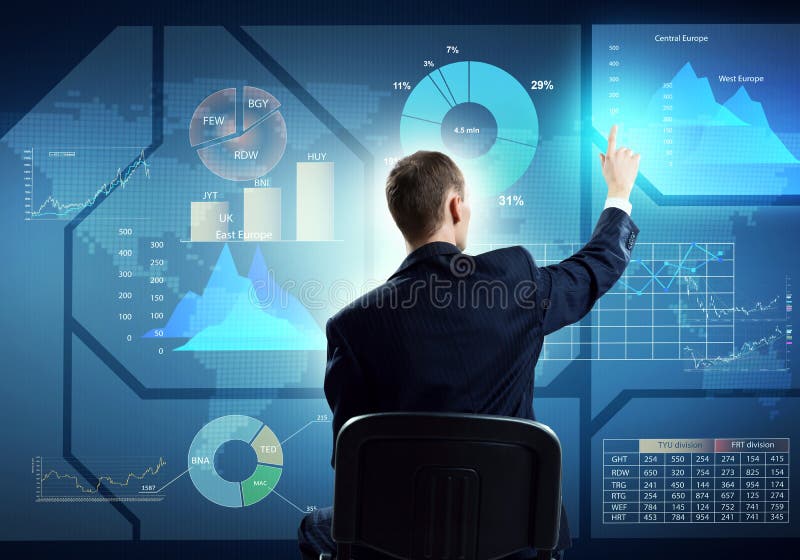 Businessman Using Media Interface Stock Image - Image of competence ...