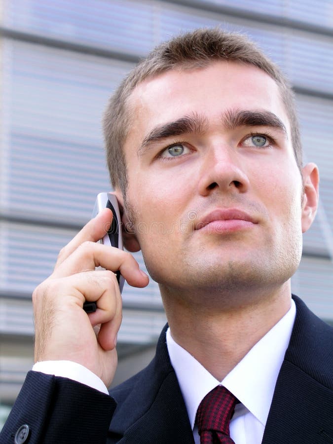 Businessman Using a Mobile Phone Stock Photo - Image of cell, adult: 212812