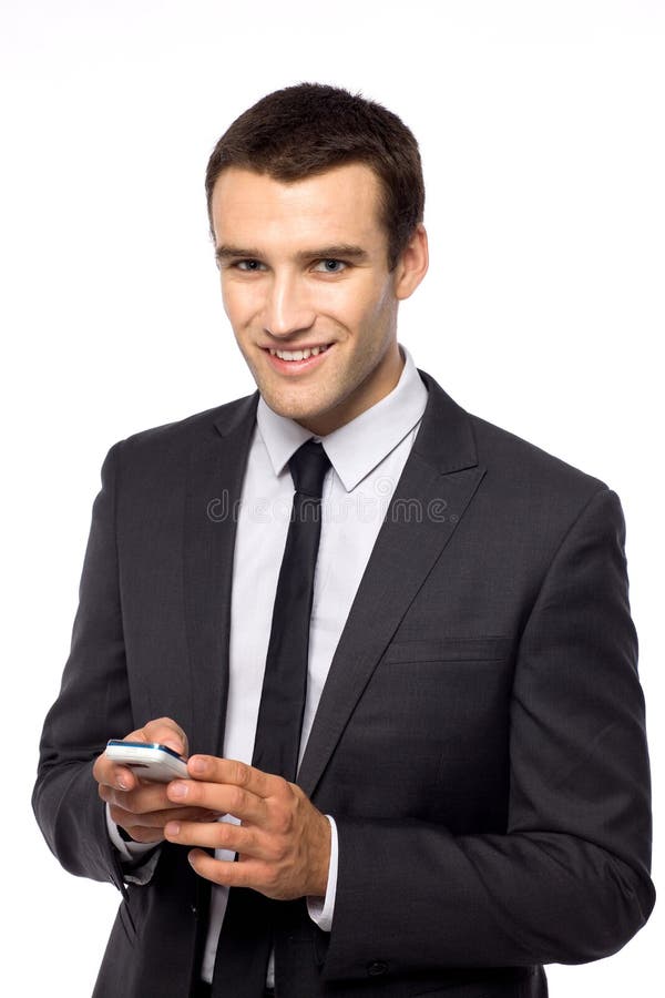 Businessman Using Mobile Phone Stock Photo - Image of caucasian, white ... Businessman Using Mobile Phone Stock Photo - Image of caucasian, white ...