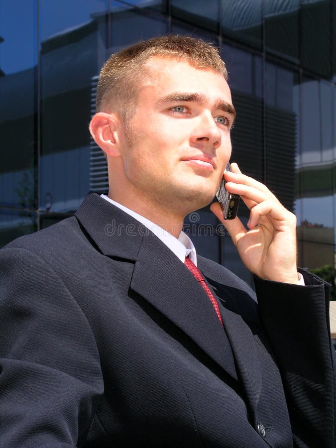 Businessman Using a Mobile Phone Stock Image - Image of holding ...