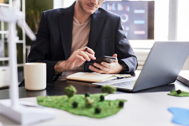 Businessman Using Mobile Phone in Work Stock Photo - Image of caucasian ...