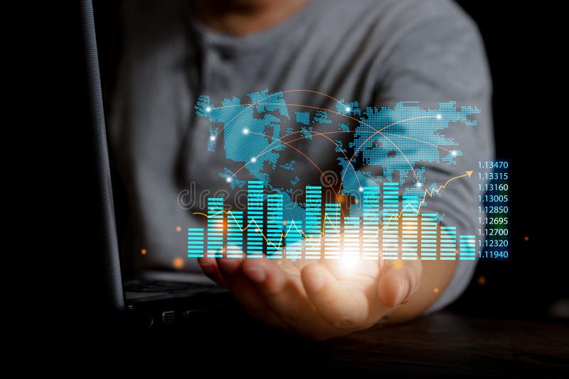 Businessman Using Notebook Communicate Online High Speed Wifi it Works ...