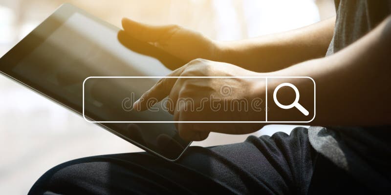 Businessman Using Searching Browsing Internet Internet of Things Stock ...