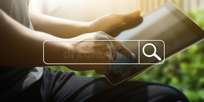 Businessman Using Searching Browsing Internet Internet of Things Stock ...