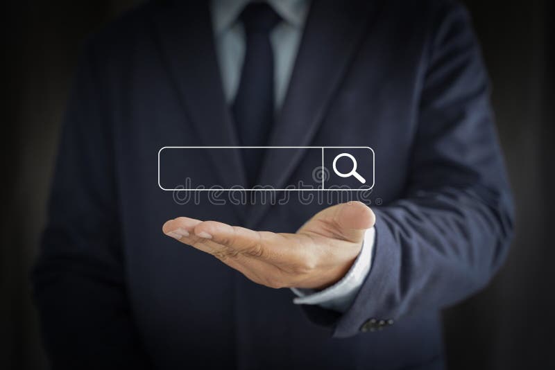 Businessman Using Searching Browsing Internet Internet of Things Stock ...