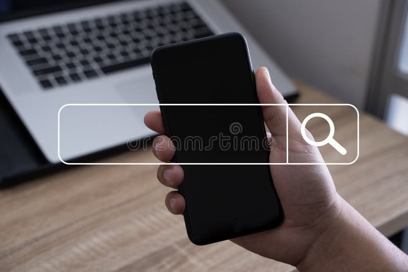 Businessman Using Searching Browsing Internet Internet of Things Stock ...