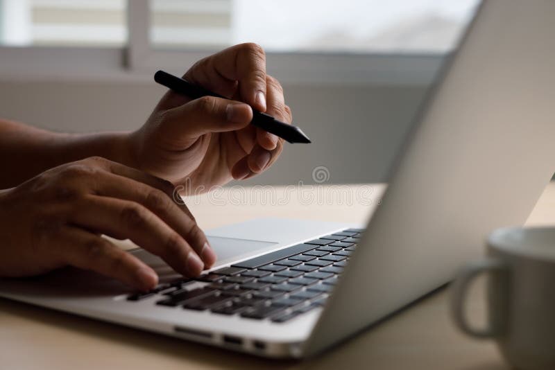 Businessman Using Searching Browsing Internet of Things IoT Internet ...