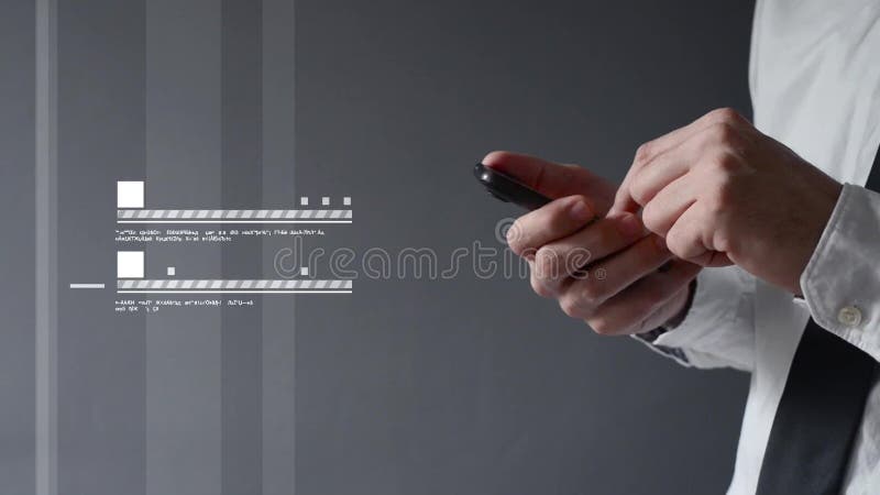 Businessman Using Smartphone. Hands Scrolling and Taping the Screen ...