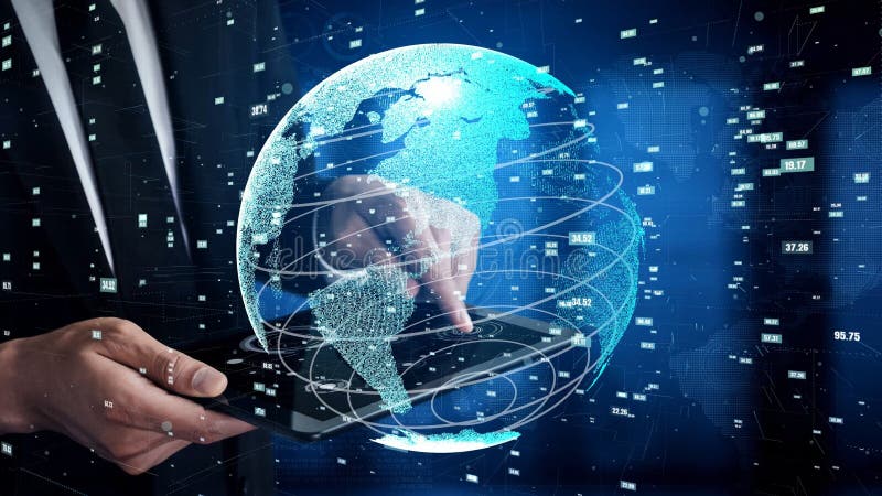 Futuristic Digital Globe High Tech Environment Data Visualization Stock Photos - Free & Royalty ...