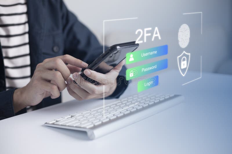 Businessman Using Smartphone To Fingerprint Scan for Two-factor ...