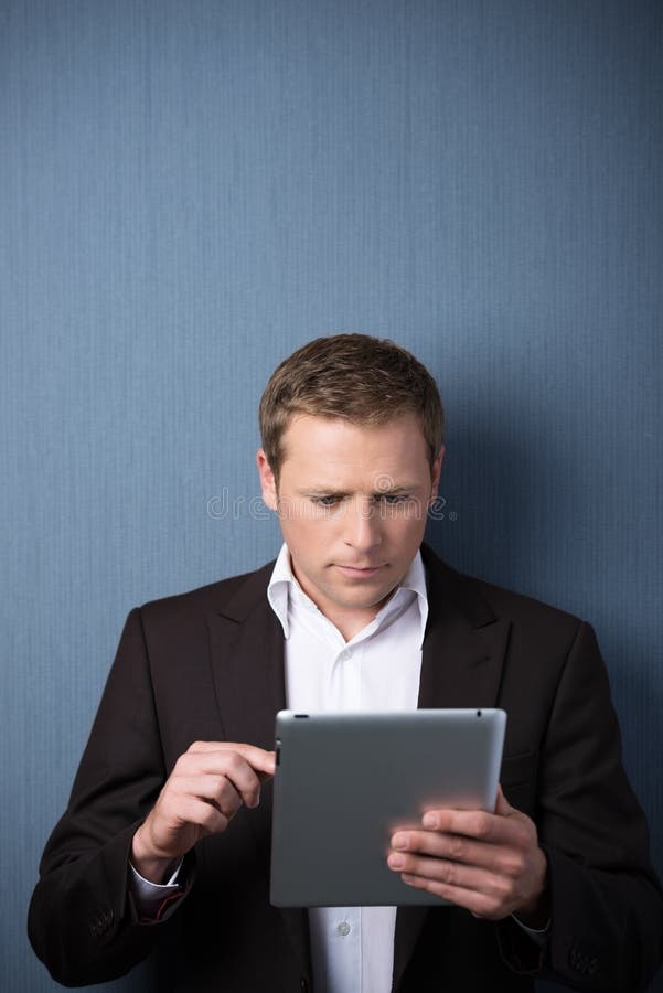 Businessman Using a Tablet Computer Stock Image - Image of business ...