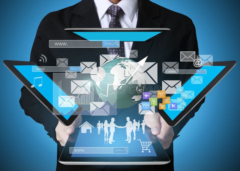 Tablet social network stock vector. Illustration of network - 22861046