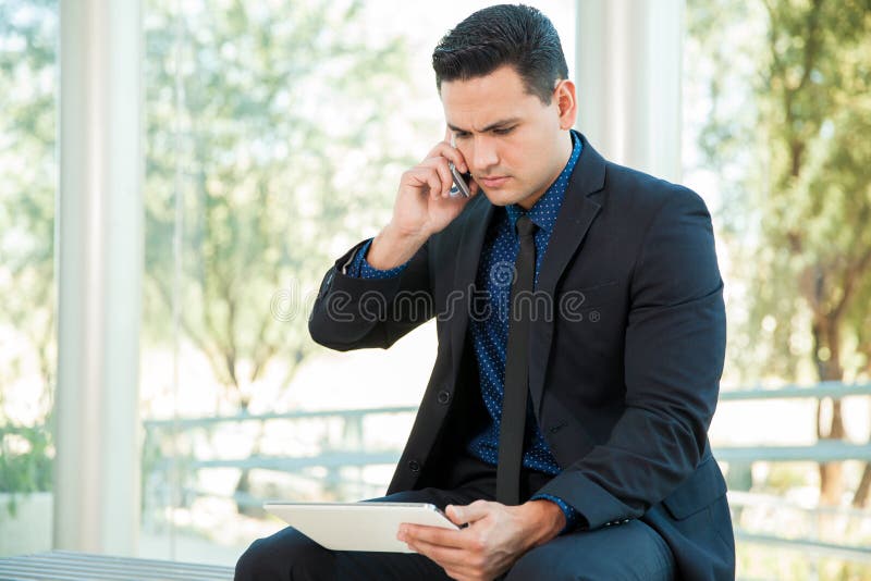 Businessman Using Technology Stock Photo - Image of good, banking: 47881522
