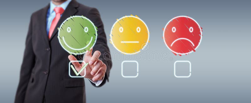 Businessman Using Thin Line Customer Satisfaction Rating Stock ... Businessman Using Thin Line Customer Satisfaction Rating Stock ...