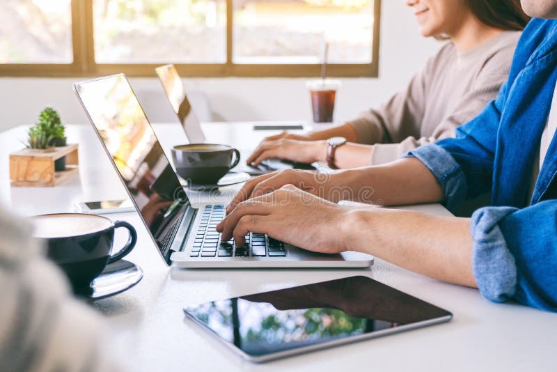 Businessman Working With Tablet PC Stock Image - Image of data, device ...
