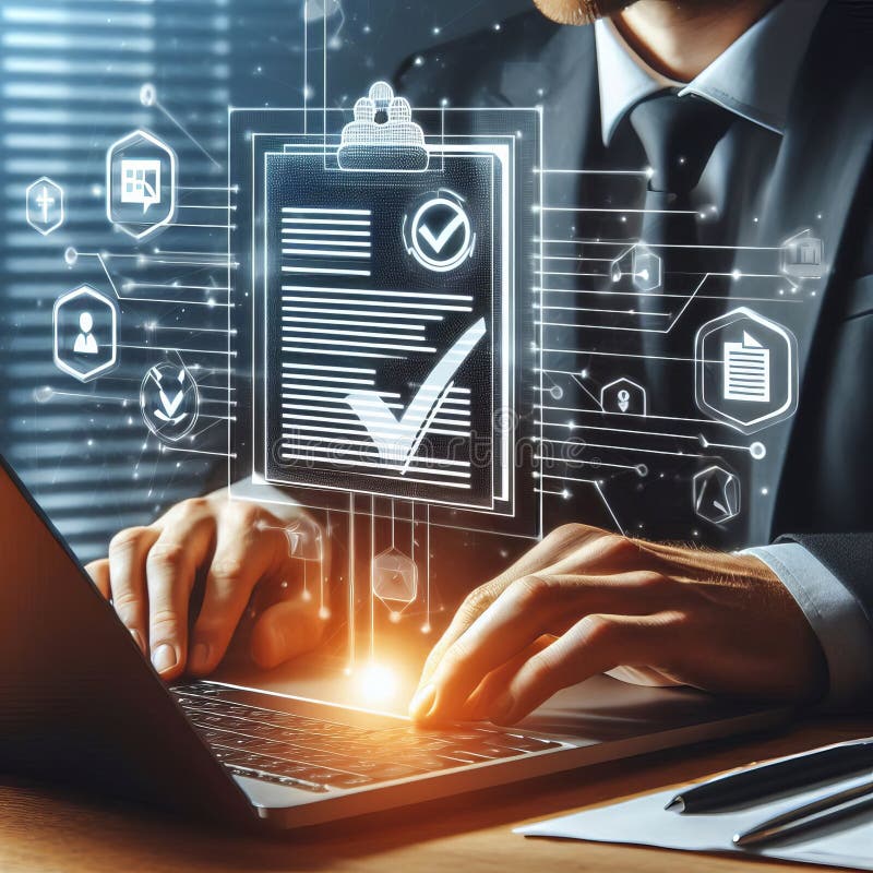 149 36. Businessman Utilizing Laptop Computer with Don Stock ...