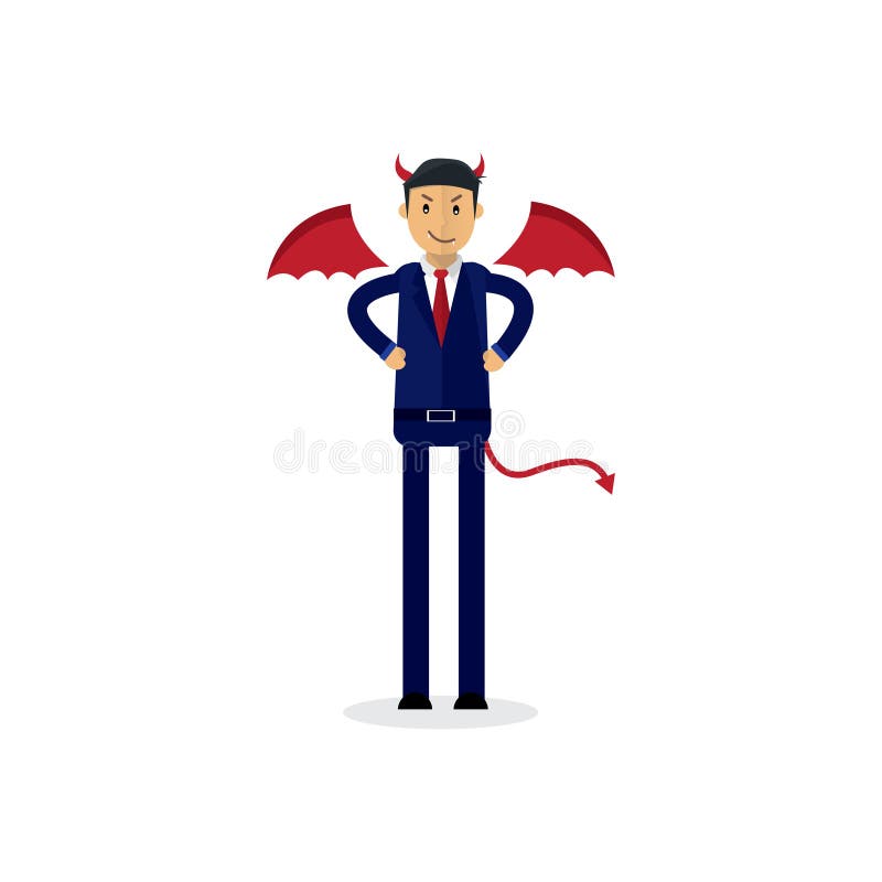 Businessman Vector Illustration. Devil Illustration Stock Illustration ...