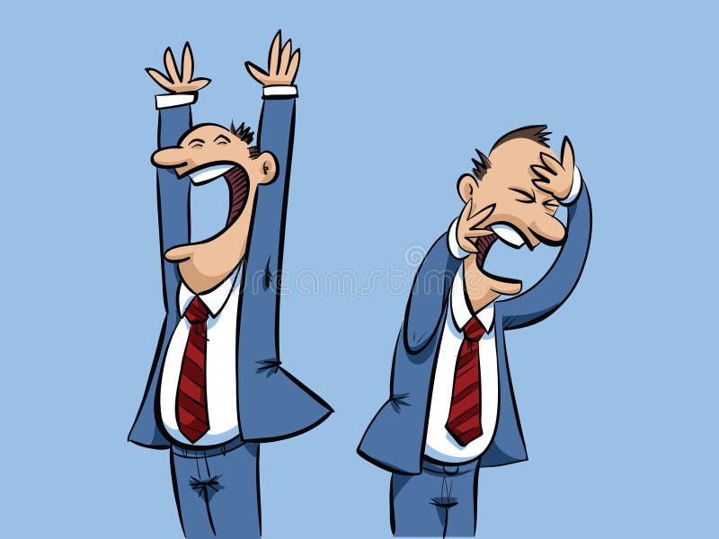 Businessman Victory and Defeat Stock Illustration - Illustration of ...