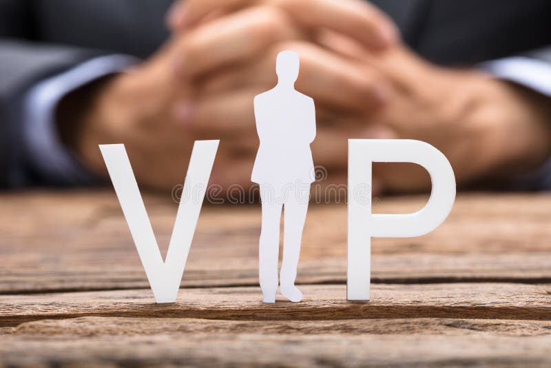 Businessman and Vip Text on Table Stock Photo - Image of concepts ...