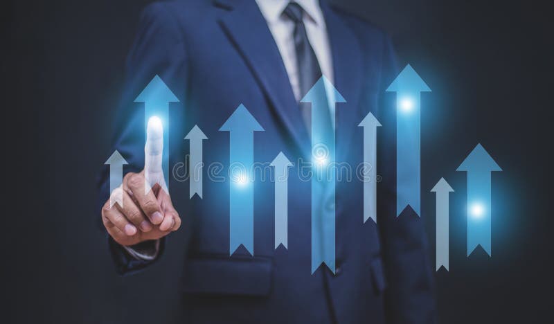 Businessman Visual Screen Business Development To Success and Growing ...