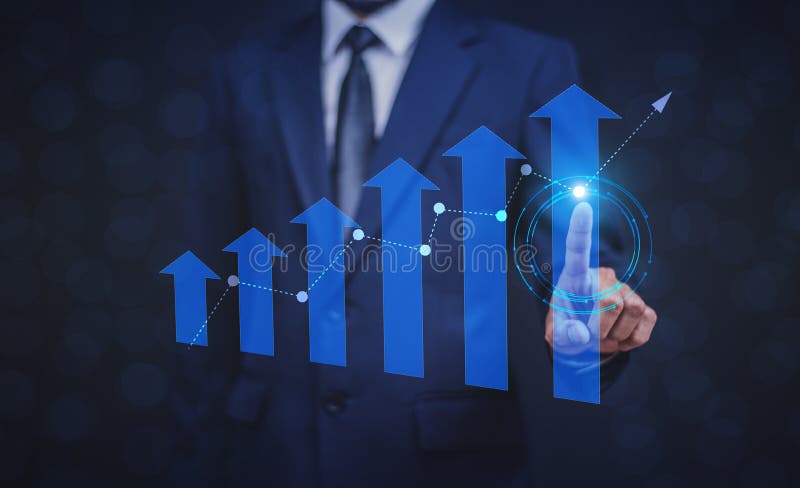 Businessman Visual Screen Business Development To Success and Growing ...