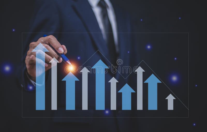 Businessman Visual Screen Business Development To Success and Growing ...