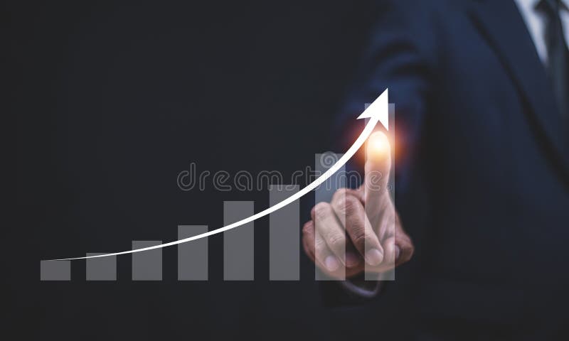 Businessman Visual Screen Business Development To Success and Growing ...