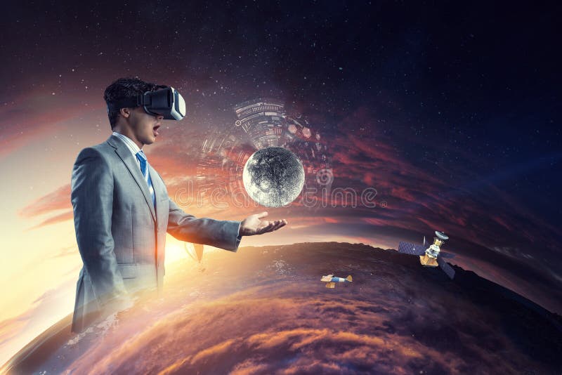 Virtual Reality Experience. Technologies of the Future. Mixed Media ...