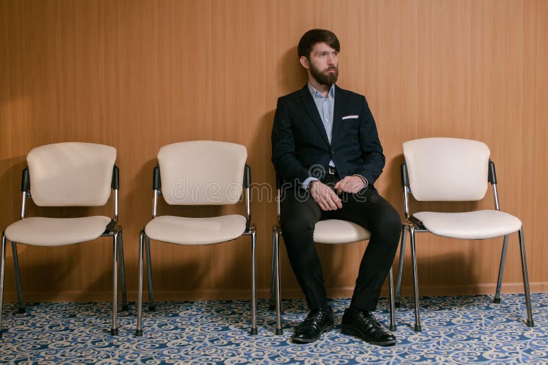 Businessman waiting stock image. Image of serious, issue - 87438237