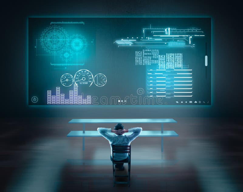 Businessman Watching Formulas Stock Image - Image of dream, draw: 67678409