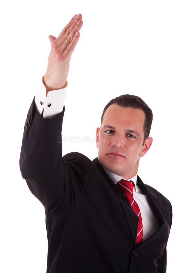 Businessman waving stock image. Image of attitude, attractive - 14178821