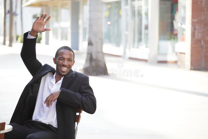 Black man waving stock image. Image of black, hand, gesturing - 14428251