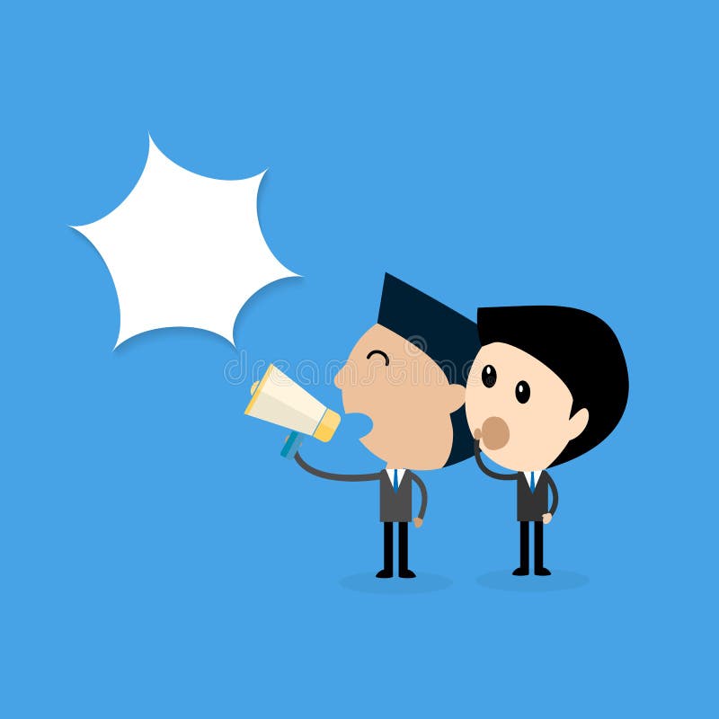 Businessman Whisper a Message Communication No Secret Concept Stock ...