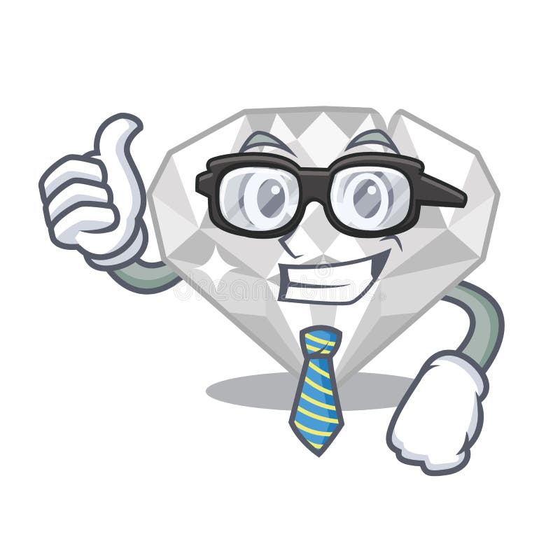 Businessman Diamond Character Cartoon Style Stock Vector - Illustration ...